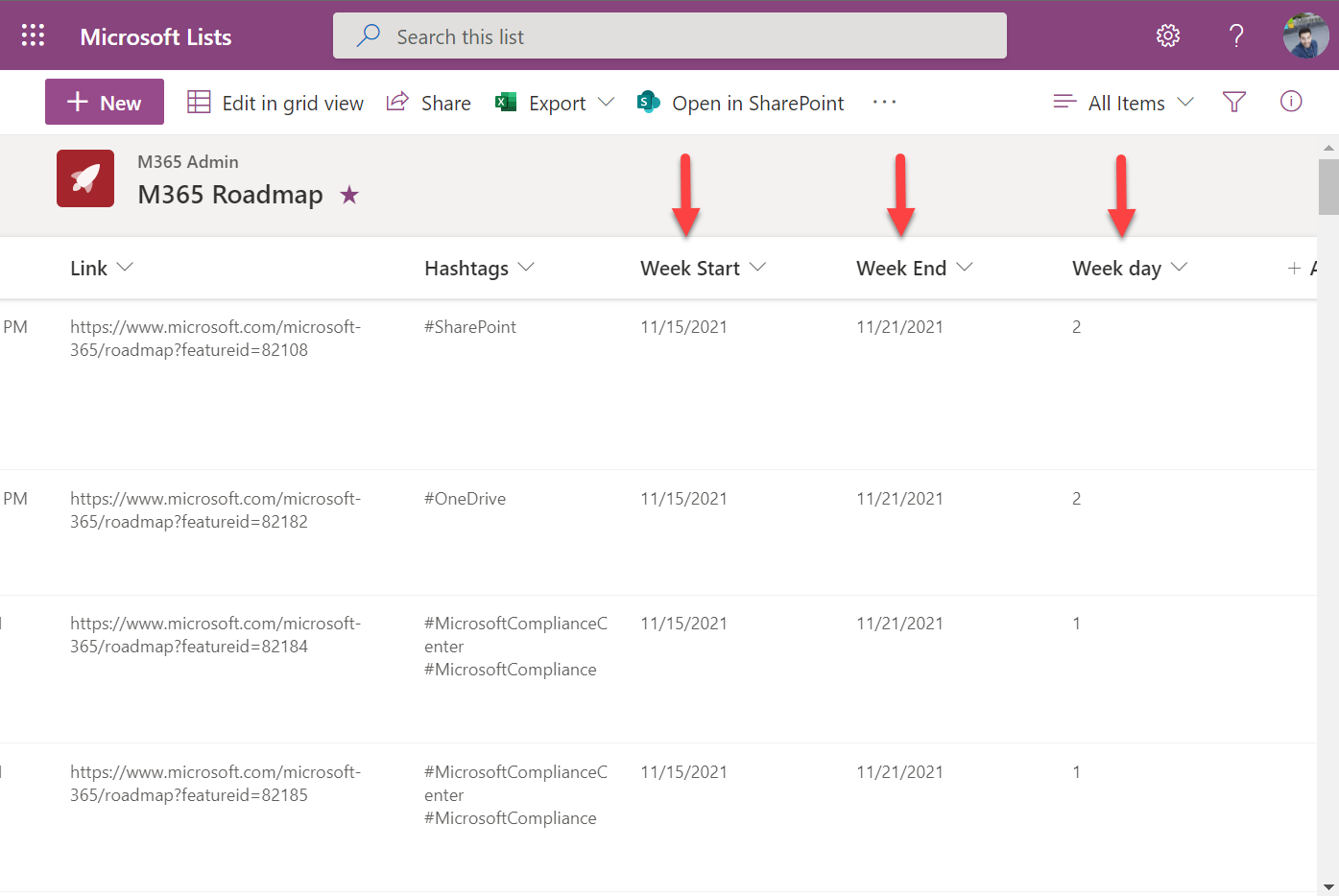 How to create a current week view in Microsoft Lists - HANDS ON Lists
